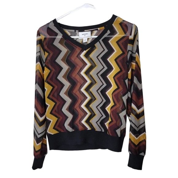 Missoni | Tops | Missoni Top Xs Long Sleeve Sheer Elastic Waist | Poshmark